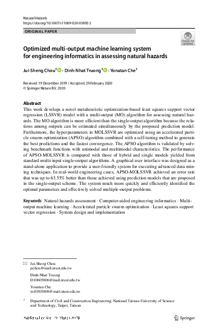 (PDF) Optimized multi-output machine learning system for engineering informatics in assessing ...