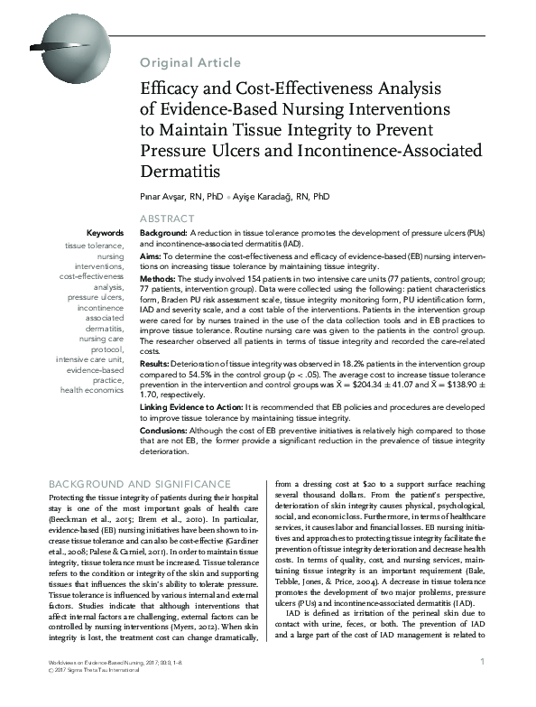 (PDF) Efficacy and Cost-Effectiveness Analysis of Evidence-Based ...