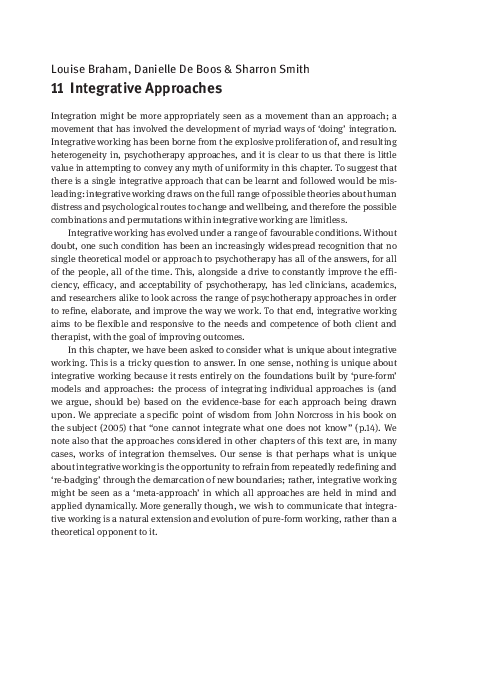 (PDF) 11. Integrative Approaches