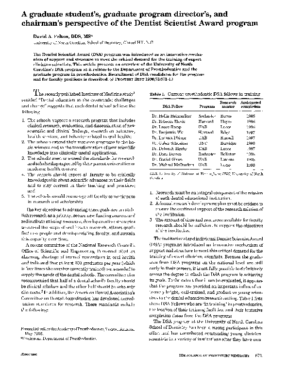 (PDF) A graduate student's, graduate program director's, and chairman's ...