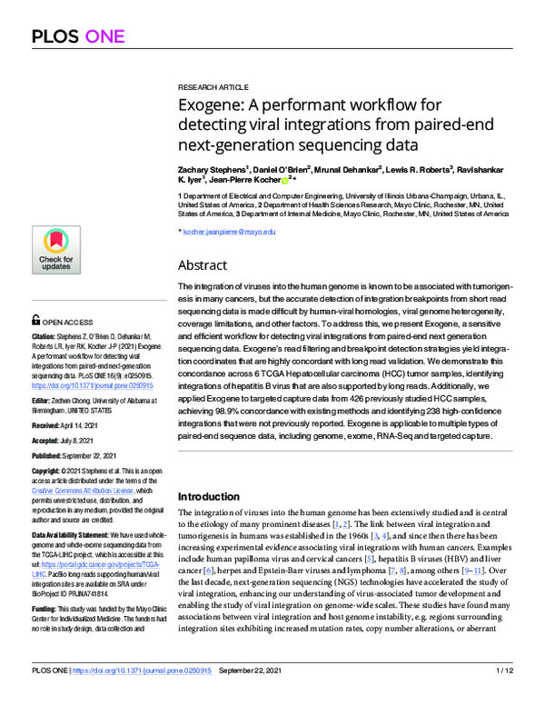 (PDF) Exogene: A performant workflow for detecting viral integrations from paired-end next ...