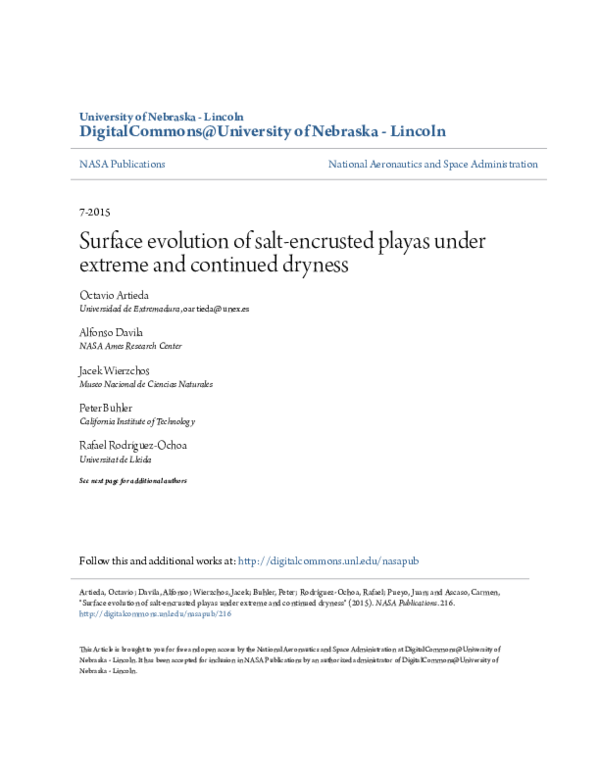 Surface evolution of salt‐encrusted playas under extreme and continued ...