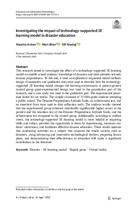 (PDF) Investigating the impact of technology-supported 3E learning ...