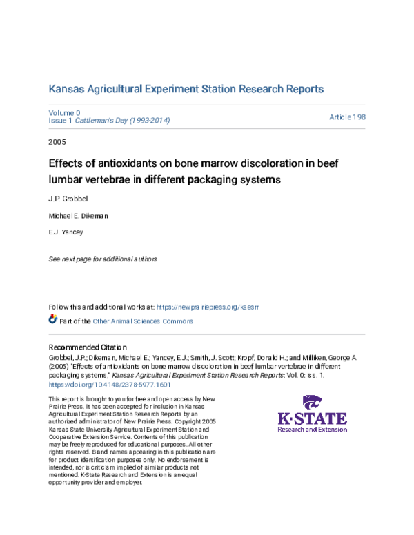 (PDF) Effects of antioxidants on bone marrow discoloration in beef ...