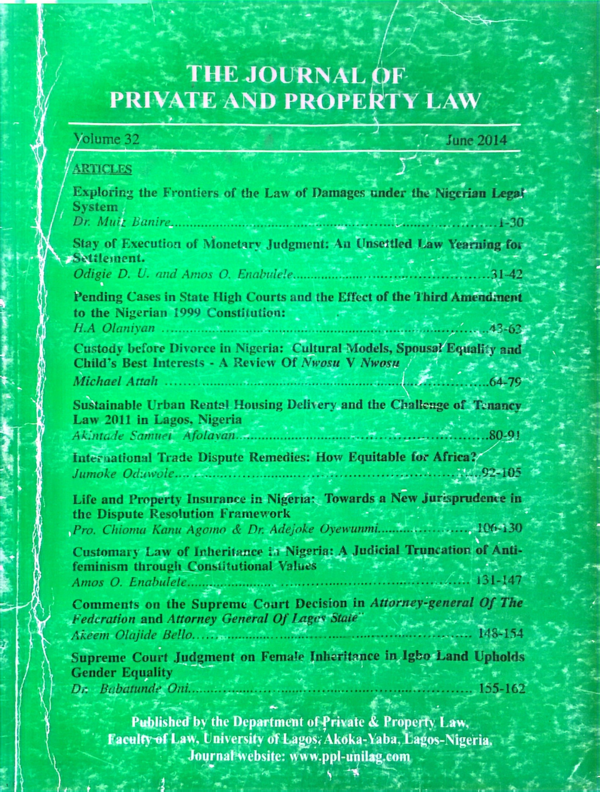 (PDF) Stay of Execution of Monetary Judgement: An Unsettled Law ...