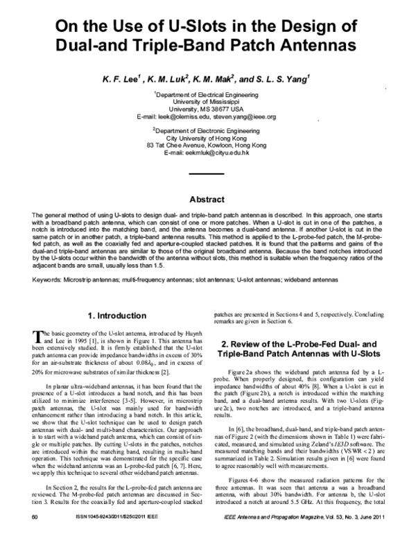 (PDF) On the Use of U-Slots in the Design of Dual-and Triple-Band Patch ...