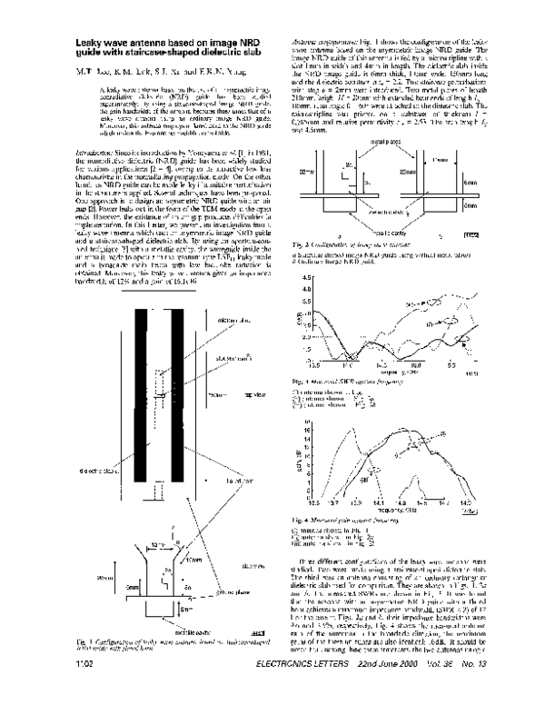 (PDF) Leaky wave antenna based on image NRD guide with staircase-shaped ...