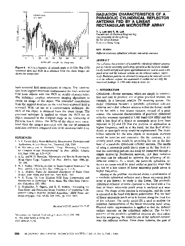 (PDF) Radiation characteristics of a parabolic cylindrical reflector ...