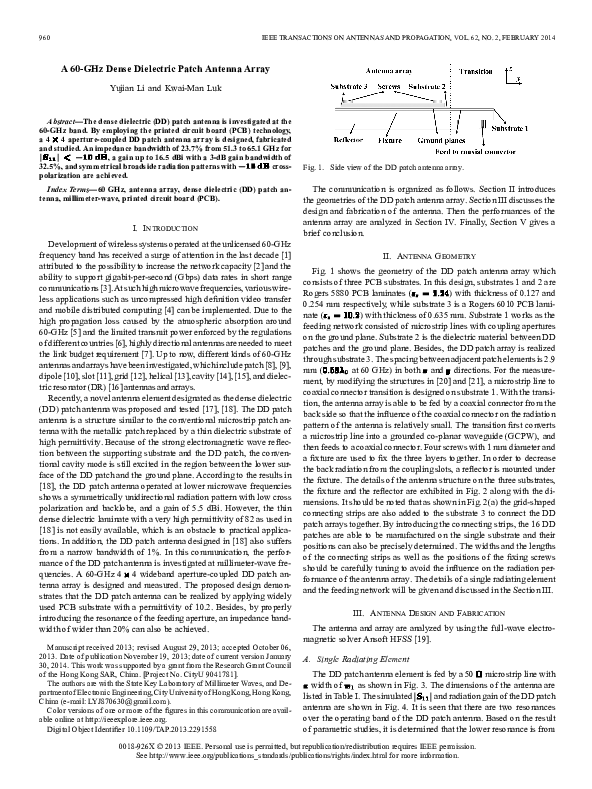 (PDF) A 60-GHz Dense Dielectric Patch Antenna Array