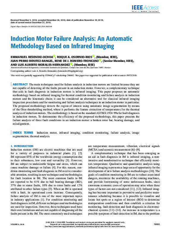 (PDF) Induction Motor Failure Analysis: An Automatic Methodology Based ...