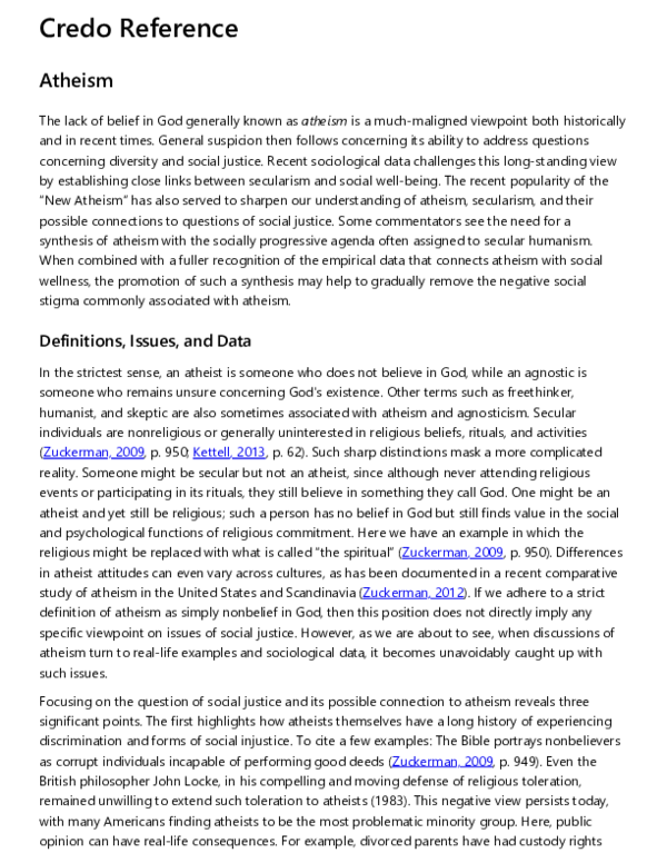 (PDF) Atheism