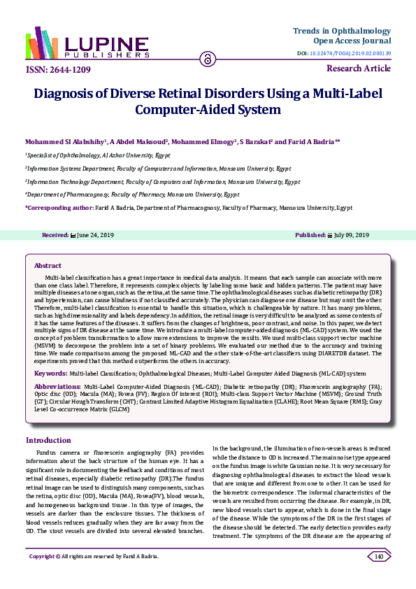 (PDF) Diagnosis of Diverse Retinal Disorders Using a Multi-Label ...