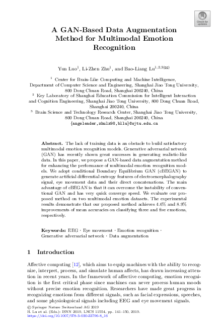 (PDF) A GAN-Based Data Augmentation Method for Multimodal Emotion ...