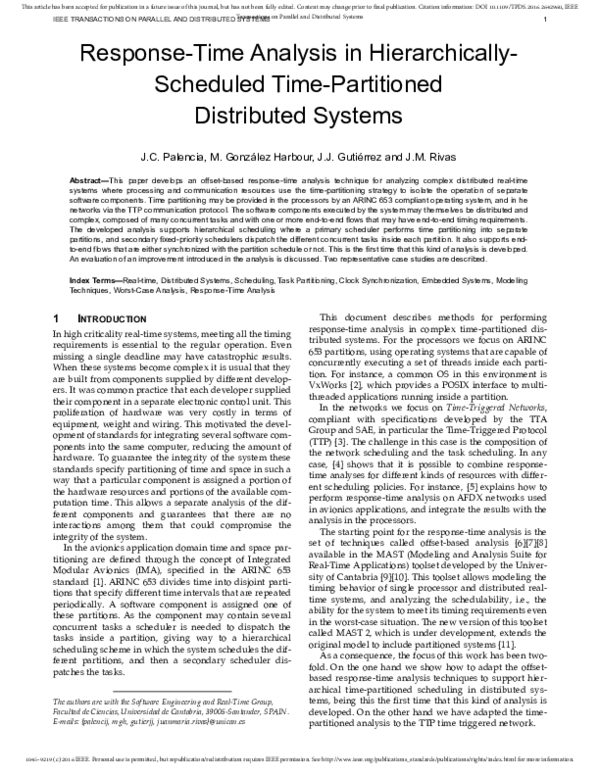 (PDF) Response-Time Analysis in Hierarchically-Scheduled Time ...