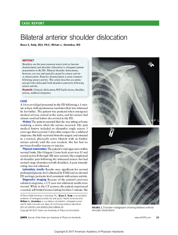 (PDF) Bilateral anterior shoulder dislocation