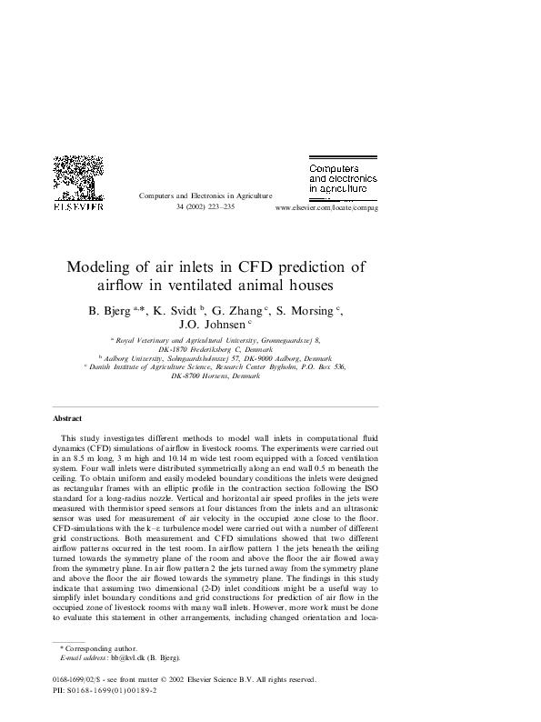(PDF) Modeling of air inlets in CFD prediction of airflow in ventilated ...