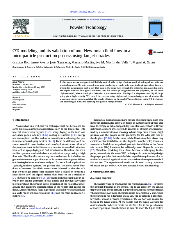 Pdf Cfd Modeling And Its Validation Of Non Newtonian Fluid Flow In A