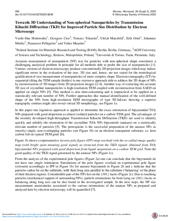 (PDF) Towards 3D Understanding of Non-spherical Nanoparticles by ...