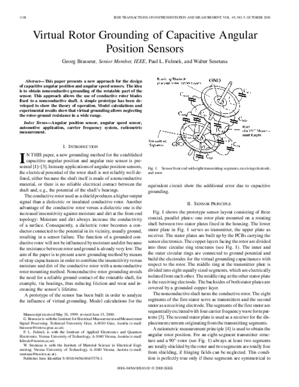 (PDF) Virtual rotor grounding of capacitive angular position sensors
