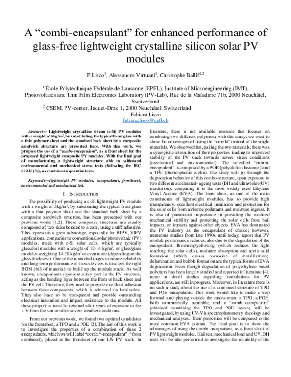 (PDF) A "combi-encapsulant" for enhanced performance of glass-free ...