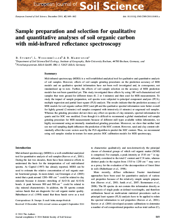 (PDF) Sample preparation and selection for qualitative and quantitative ...