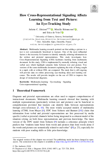 (PDF) How Cross-Representational Signaling Affects Learning from Text ...