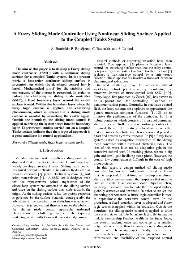 (PDF) A neuro-fuzzy-sliding mode controller using nonlinear sliding surface applied to the ...