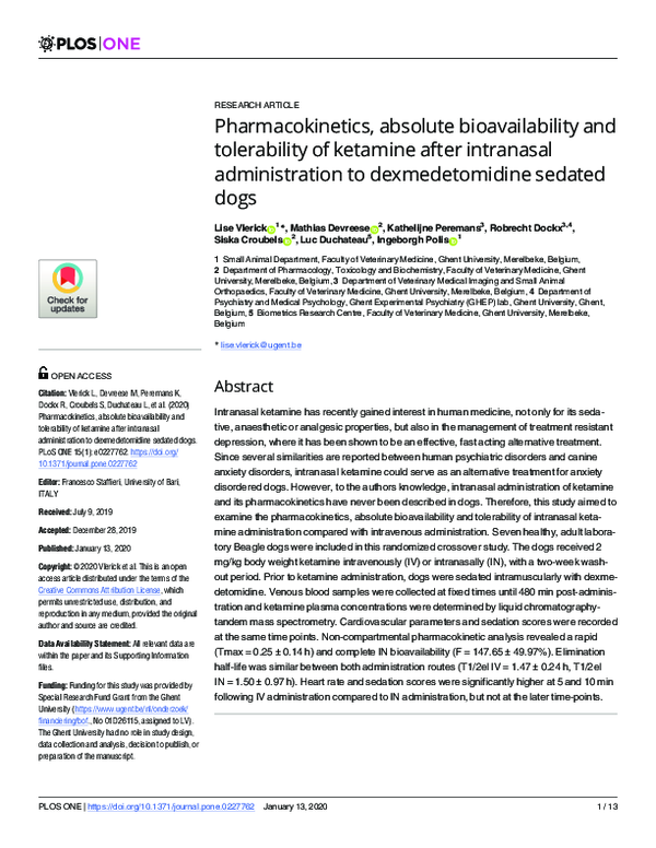 (PDF) Pharmacokinetics, absolute bioavailability and tolerability of ...