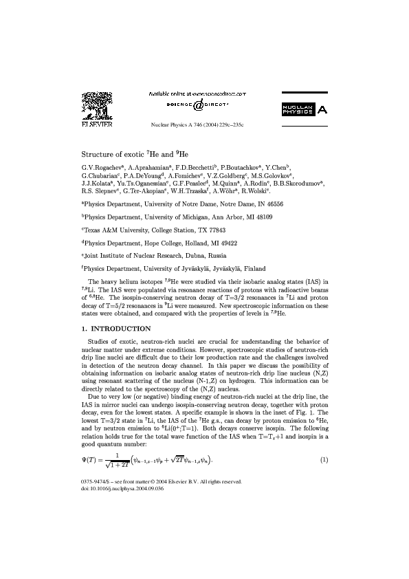 (PDF) Structure of exotic 7He and 9He