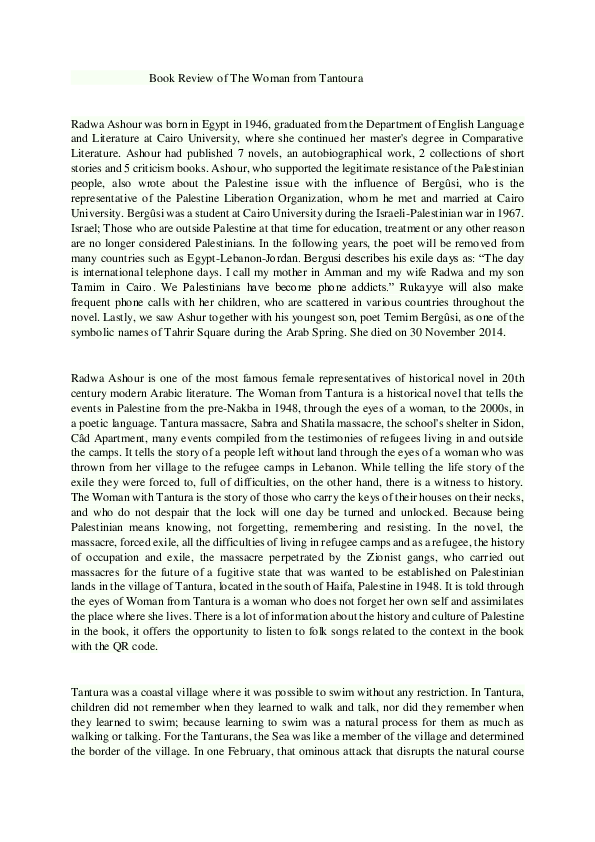 (PDF) The Woman from Tantoura