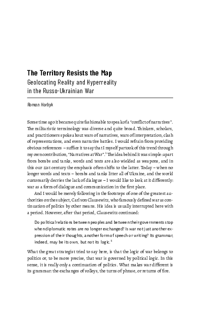 (PDF) The Territory Resists the Map: Geolocating Reality and ...