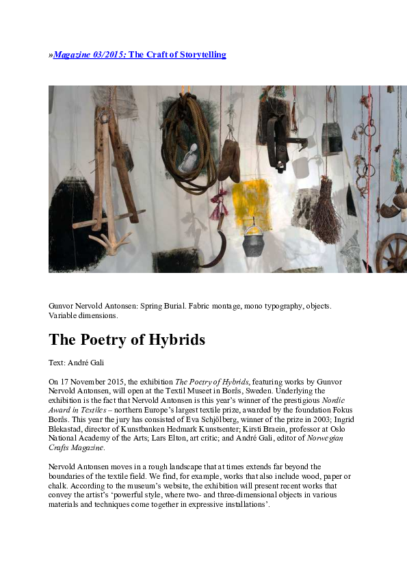 (PDF) The Poetry of Hybrids