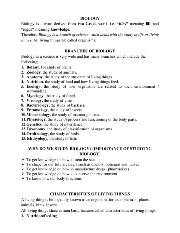 (PDF) LEVEL BIOLOGY COMPLETE NOTES