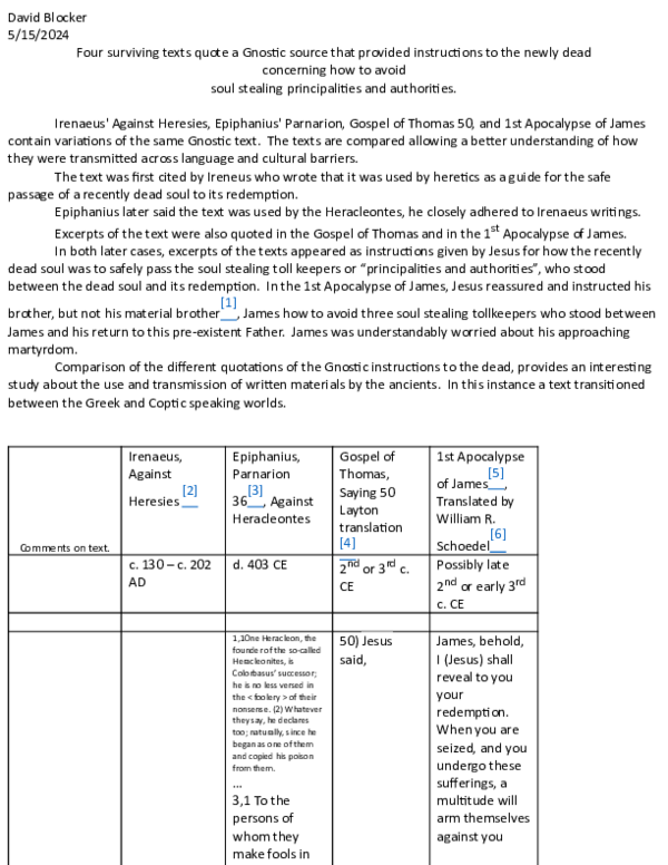(PDF) A comparison of four variations of a Gnostic text.
