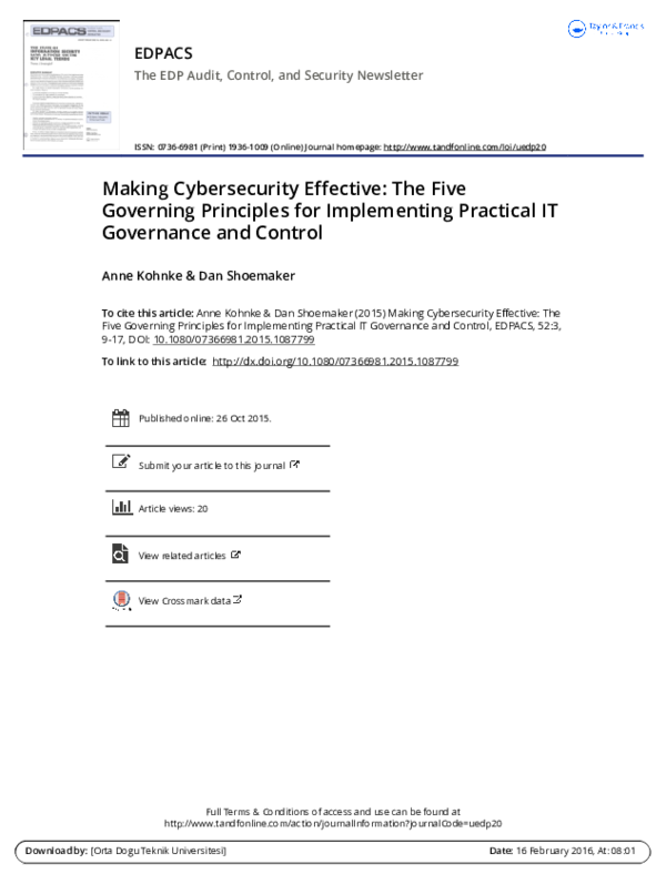 (PDF) Making Cybersecurity Effective: The Five Governing Principles for ...