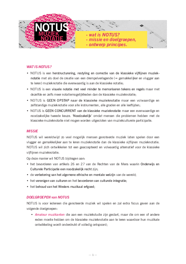 (PDF) Nederlandstalig: WAT IS NOTUS?
