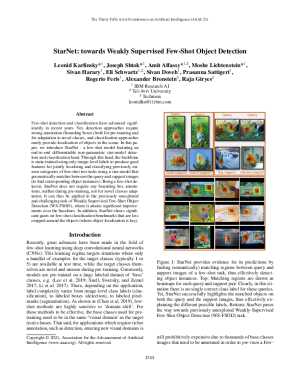 (PDF) StarNet: towards Weakly Supervised Few-Shot Object Detection