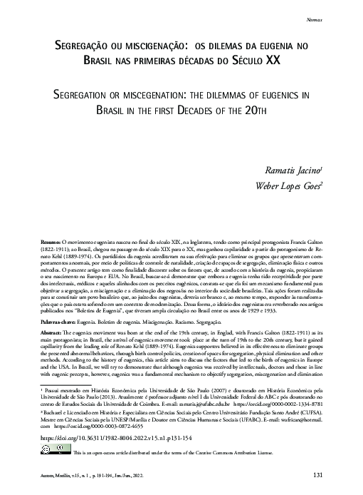 (PDF) Segregação ou miscigenação