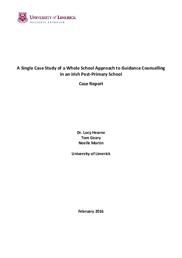 (PDF) A single case study of a whole school approach to guidance ...