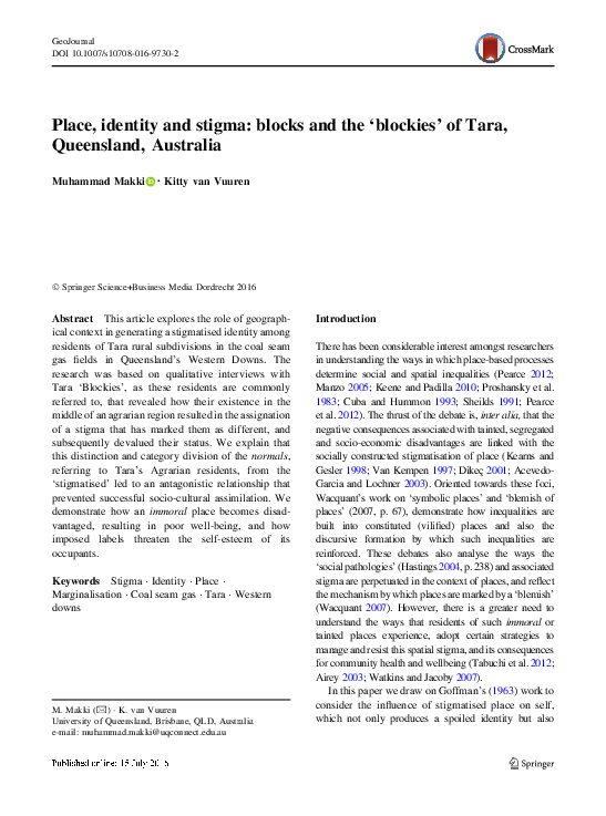 (PDF) Place, identity and stigma: blocks and the ‘blockies’ of Tara ...