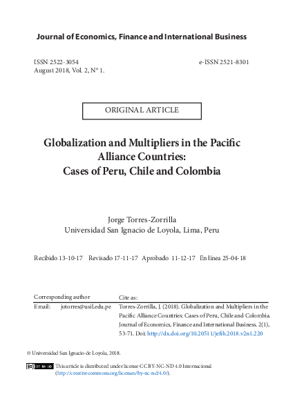 (PDF) Globalization and Multipliers in the Pacific Alliance Countries ...