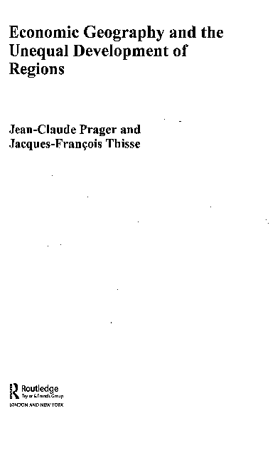 (PDF) Economic Geography and the Unequal Development of Regions