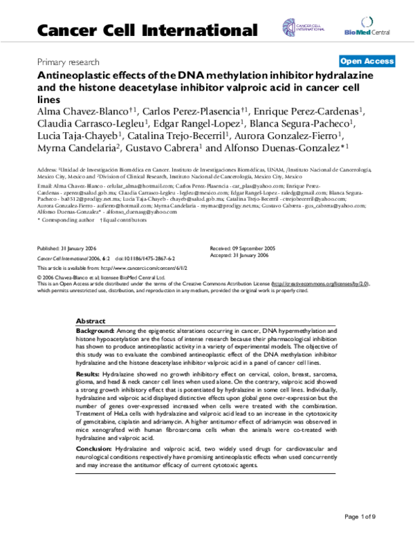 (PDF) Cancer Cell International CCANCER