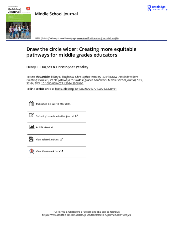 (PDF) Draw the circle wider Creating more equitable pathways for middle ...