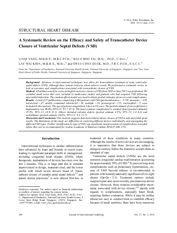 (PDF) A Systematic Review on the Efficacy and Safety of Transcatheter ...