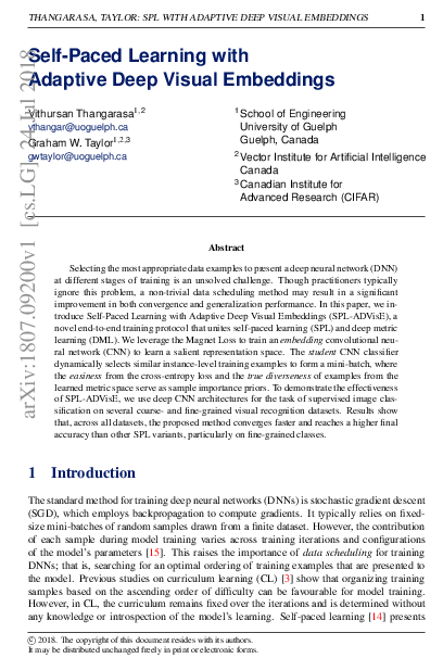 (PDF) Self-Paced Learning with Adaptive Deep Visual Embeddings