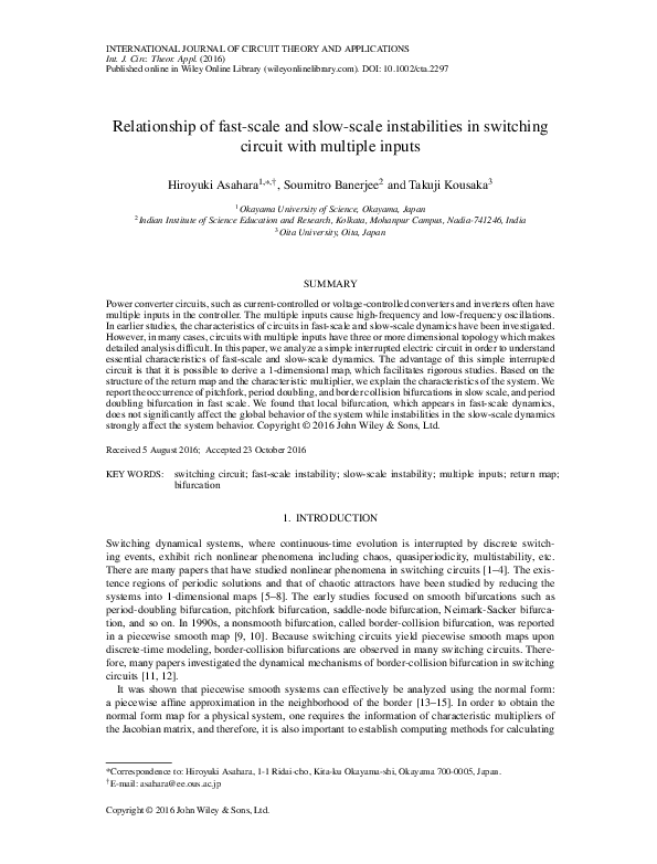 (PDF) Relationship of fast‐scale and slow‐scale instabilities in ...