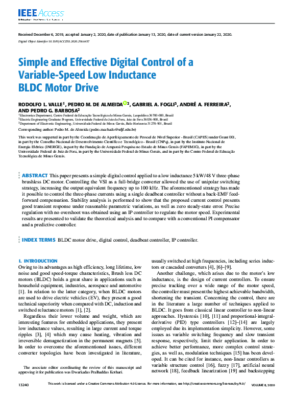 (PDF) Simple and Effective Digital Control of a Variable-Speed Low ...