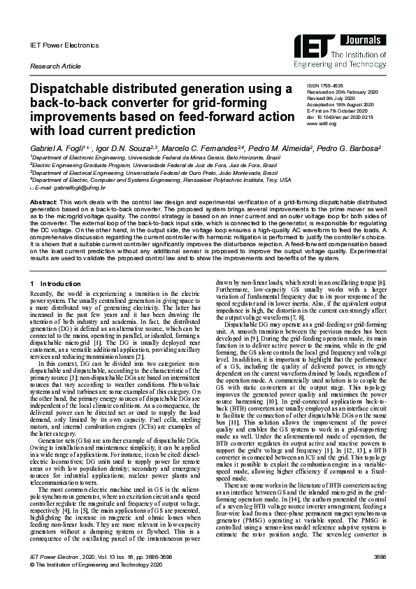 (PDF) Dispatchable distributed generation using a back‐to‐back converter for grid‐forming ...