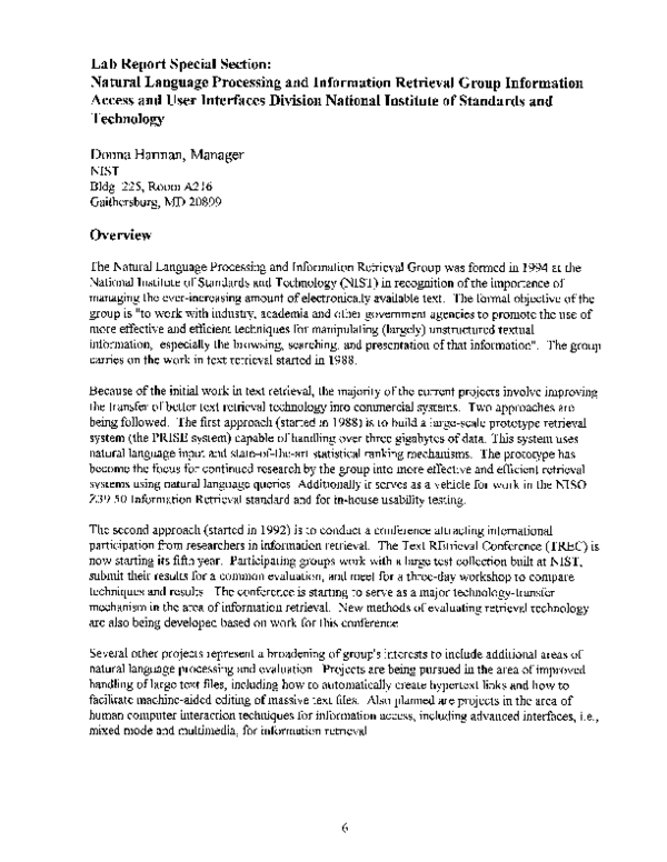 (PDF) Natural Language Processing and Information Retrieval